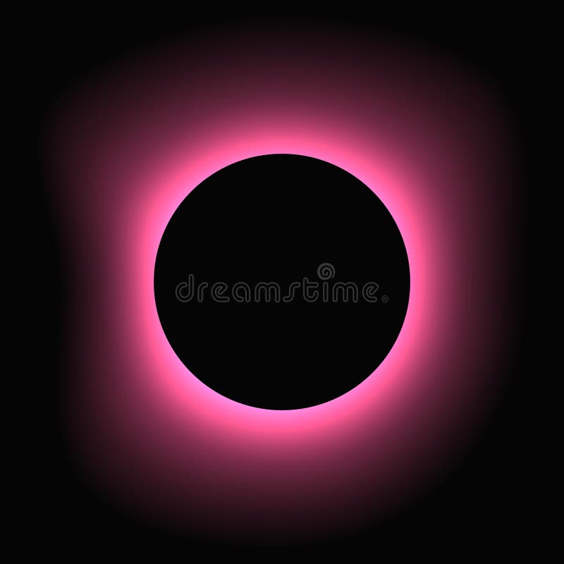 Set of Circle Illuminate Light Frames with Color Gradient Stock Vector ...