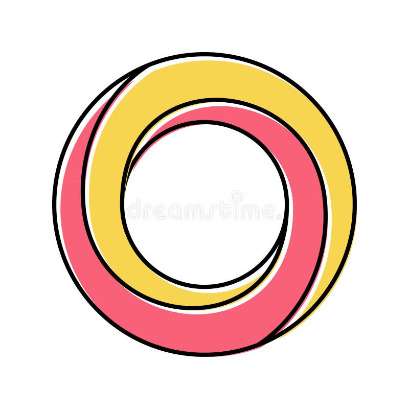 Circle Impossible Geometric Shape Color Icon Vector Illustration Stock ...