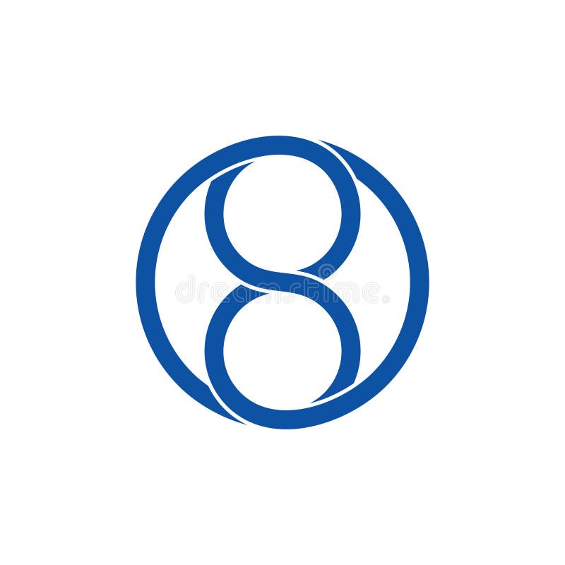 Circle Infinity Lines Number 8 Logo Vector Stock Vector - Illustration ...