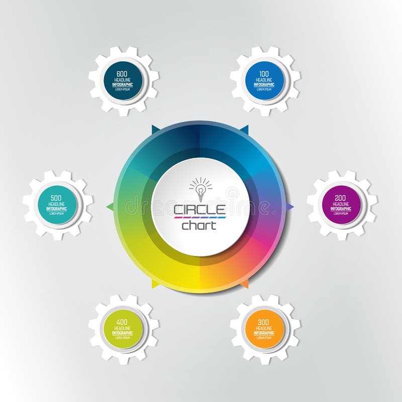 Circle Infographic Chart, Diagram, Scheme. Stock Vector - Illustration ...
