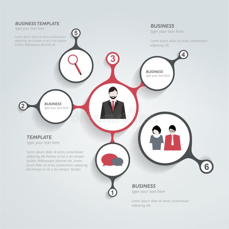 Circle Infographic Template. Stock Vector - Illustration of hierarchy ...