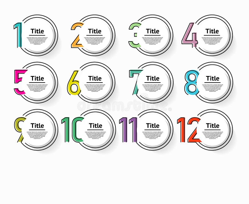 Circle Infographic Number Options. Design Vector Template Can Be Used ...