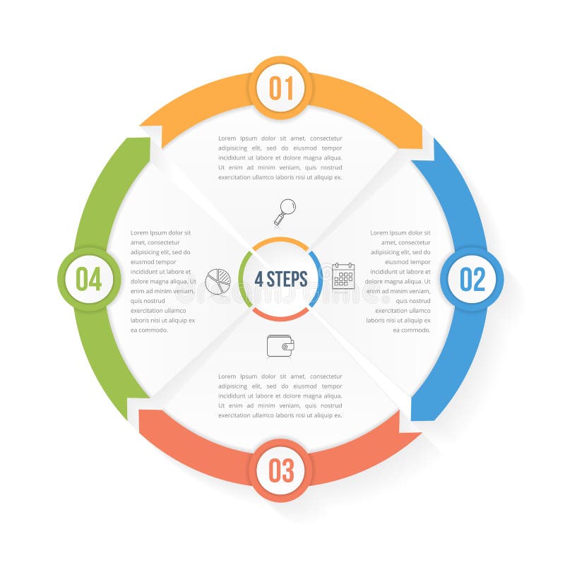 Four Steps Sequence Process Diagram Infographic Layout Concept Stock ...