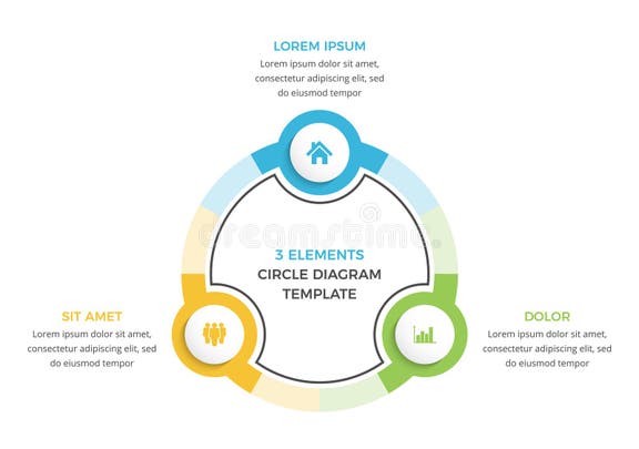 Circle Infographic Template - Three Elements Stock Vector ...
