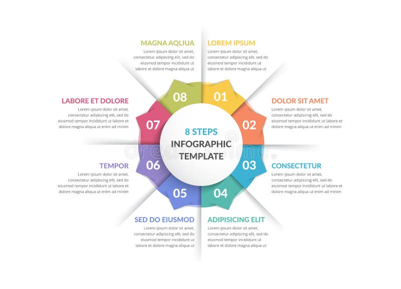Circle Infographics - Eight Elements Stock Vector - Illustration of ...