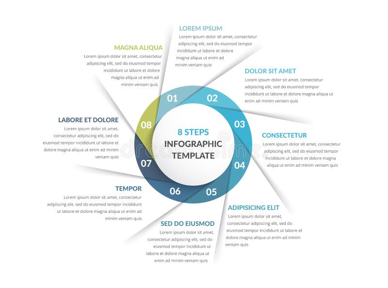 Circle Infographics - Eight Elements Stock Vector - Illustration of ...
