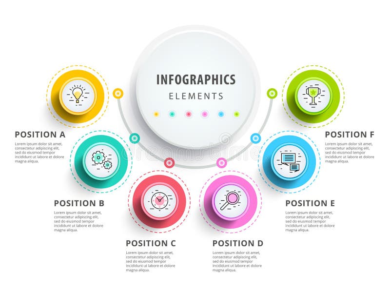 Circle Infographics Elements Design. Abstract Business Workflow Stock ...
