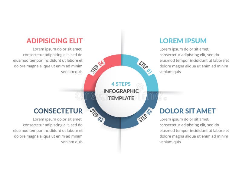 Circle Infographics - Four Elements Stock Vector - Illustration of ...