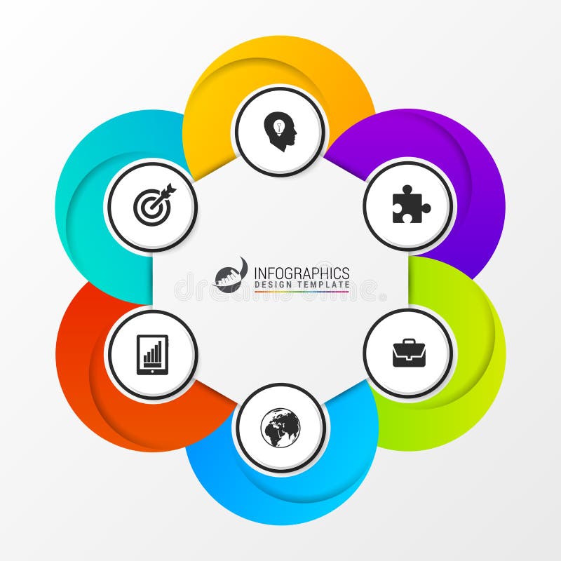 Circle Infographics. Template for Diagram. Vector Illustration Stock ...