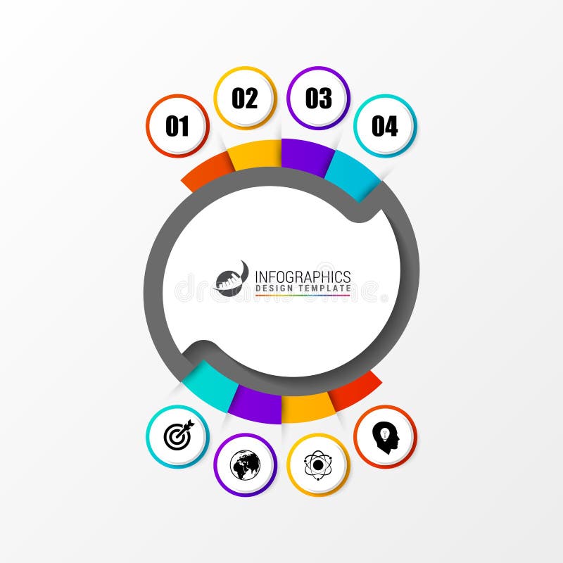 Circle Infographics. Template for Diagram. Vector Illustration Stock ...