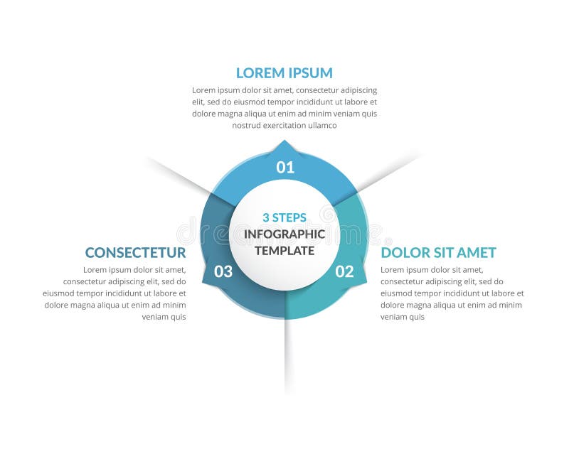 Circle Infographics - Three Elements Stock Vector - Illustration of ...