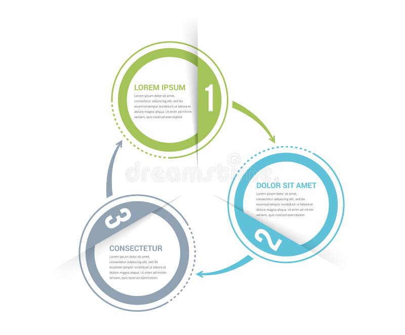 Circle Infographics - Three Elements Stock Vector - Illustration of ...