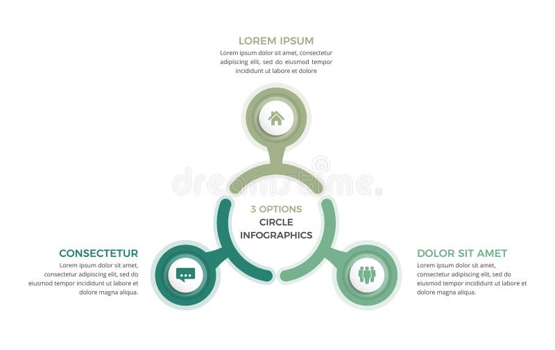 Circle Infographics - Three Elements Stock Photo - Illustration of ...