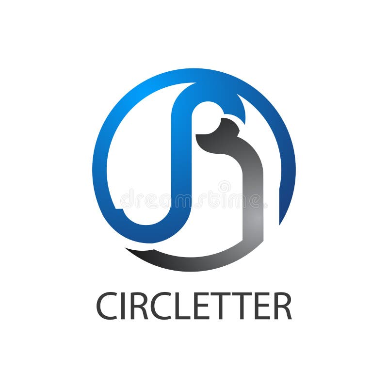 Circle Initial Letter JR Logo Concept Design. Symbol Graphic Template ...