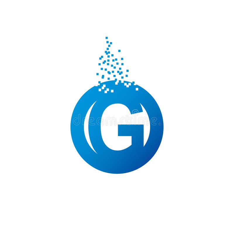 Circle Initial Letter Uppercase Logo Design Template Stock Illustration ...
