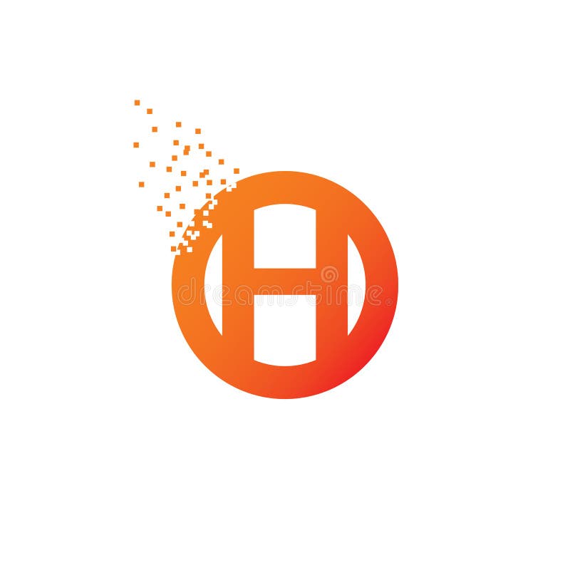 Circle Initial Letter Uppercase Logo Design Template Stock Illustration ...