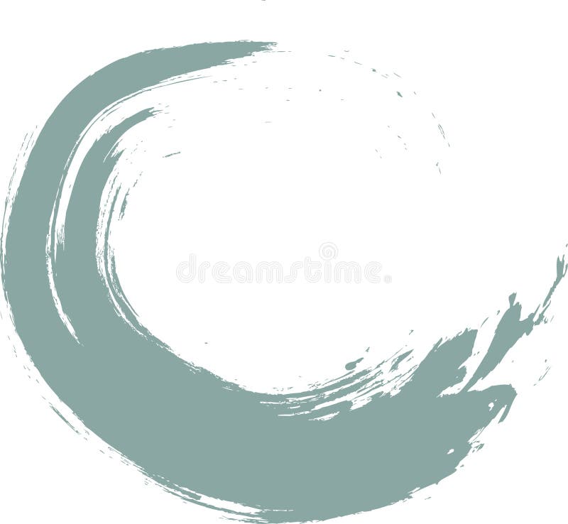 Circle Ink Brush Stroke stock vector. Illustration of texture - 309340396