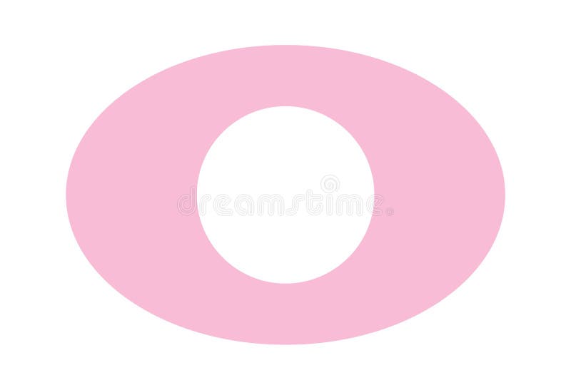 Circle Inside Oval Frame Geometry Stock Vector - Illustration of pink ...