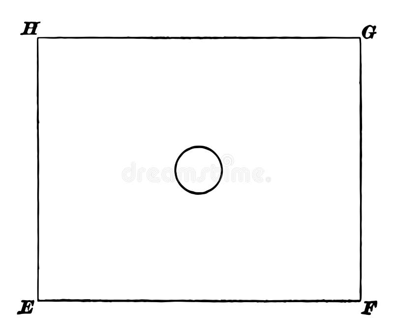 Circle Inside Rectangle Vintage Illustration Stock Vector ...