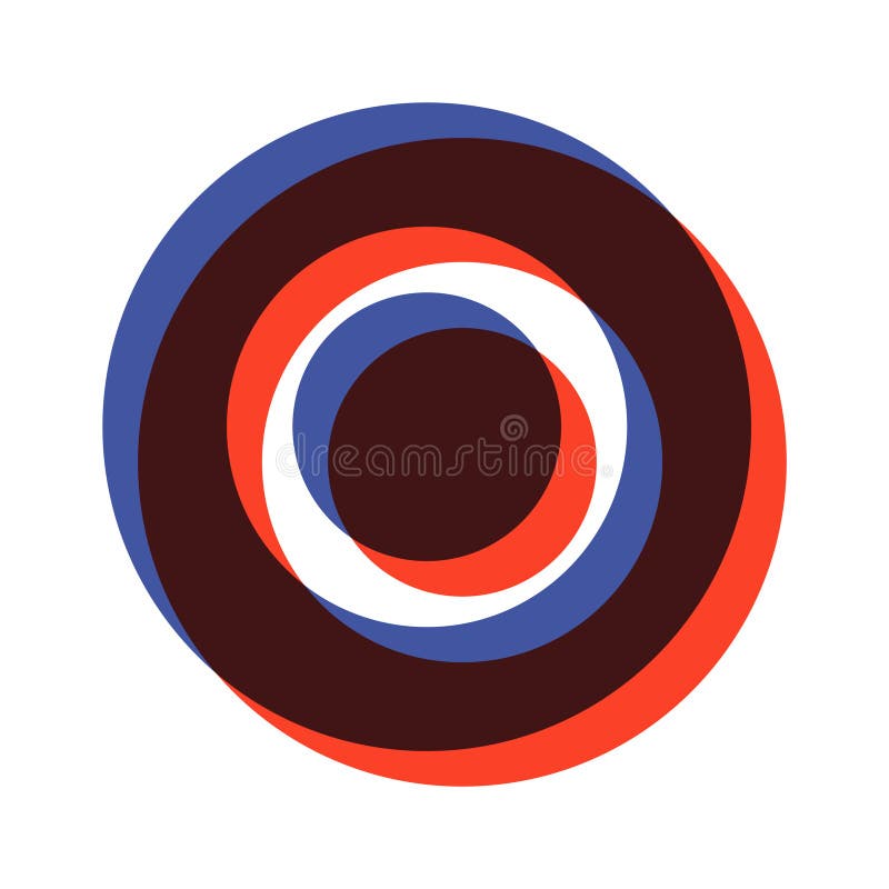 Circle Inside Ring Risograph Geometry Stock Vector - Illustration of ...