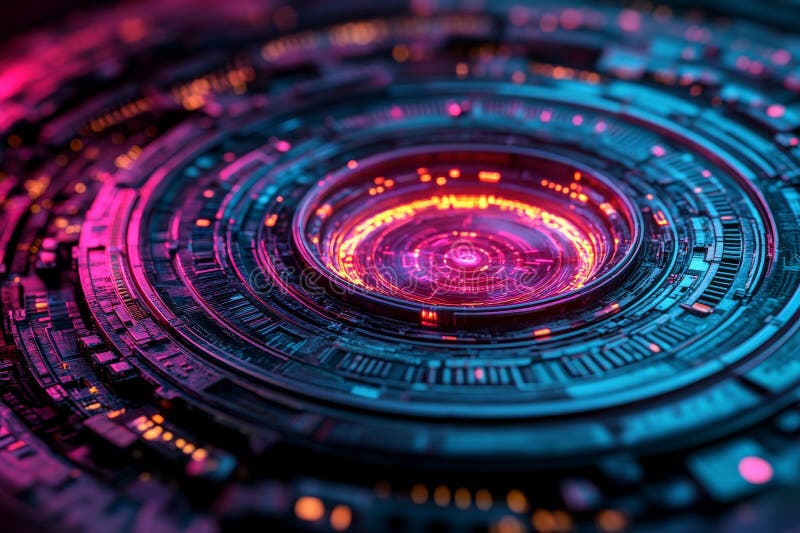 Circle Interface for Future Technology. HUD Design Feature. Sci-Fi ...