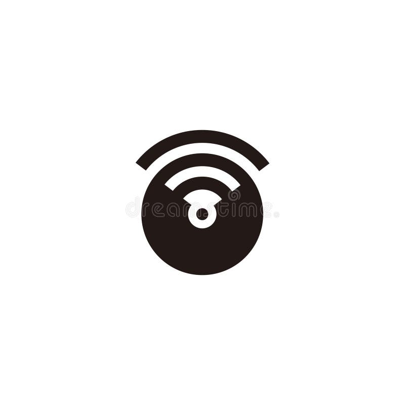 Circle Internet Signal Button Symbol Icon Vector Stock Vector ...