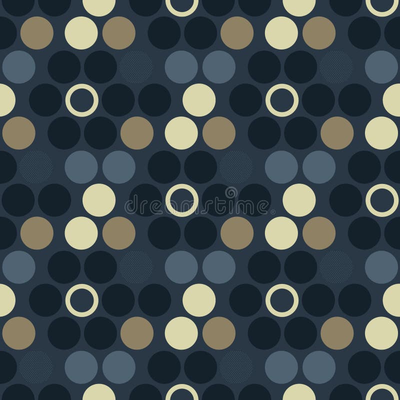 Circle Irregular Geometric Seamless Pattern Stock Vector - Illustration ...