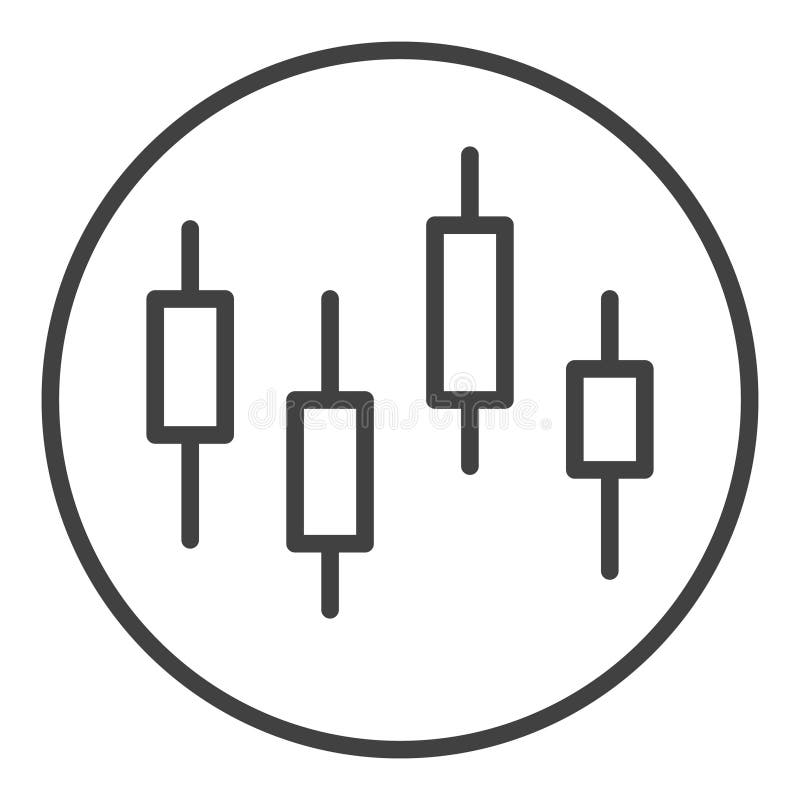 Circle with Japanese Candlestick Charts Vector Technical Analysis Icon ...