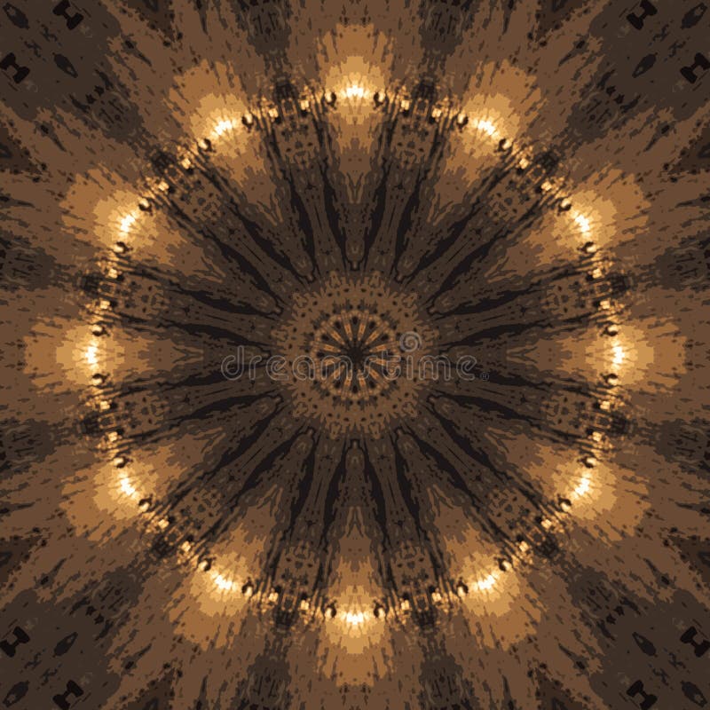 Circle Kaleidoscopic Synthetic Art Background, Complex Geometry Stock ...