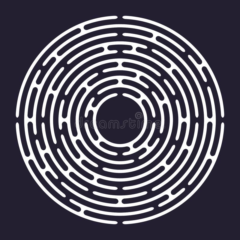 3D Circle In Labyrinth Pattern Stock Illustration - Illustration of ...