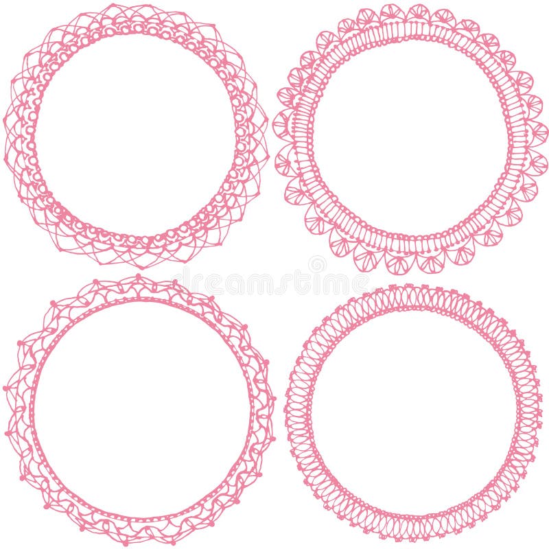Circle lace frames stock vector. Illustration of cutwork - 42283136