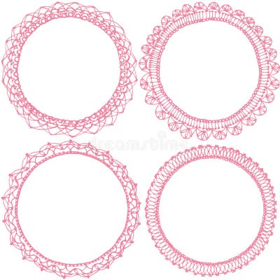 Circle lace frames stock vector. Illustration of cutwork - 42283136