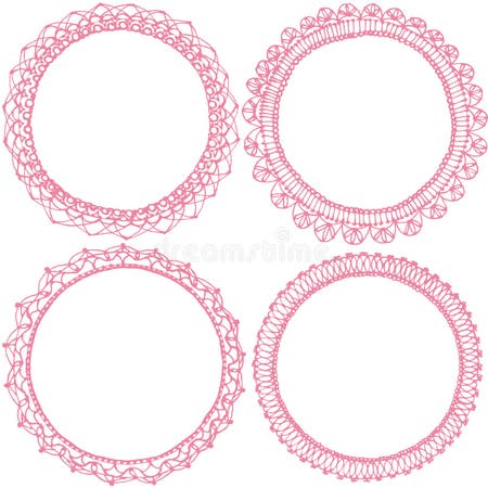 Circle lace frames stock vector. Illustration of cutwork - 42283136