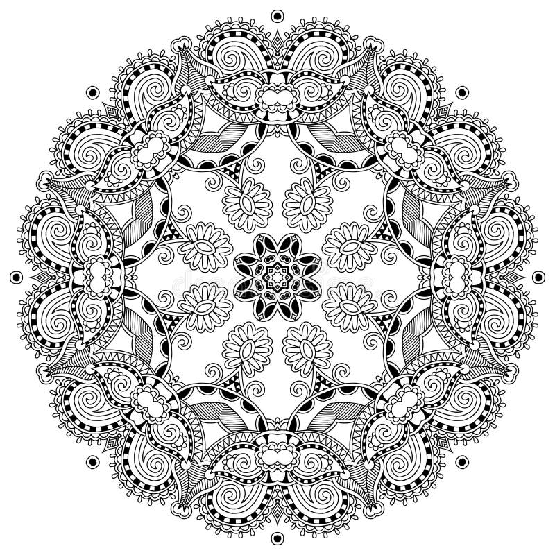 Circle Lace Ornament, Round Ornamental Geometric Stock Vector ...