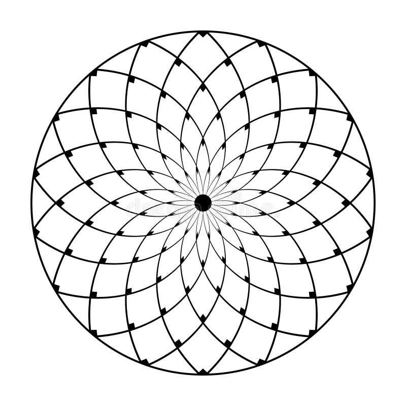 Circle Lattice Pattern. Rotation Design Element Stock Vector ...