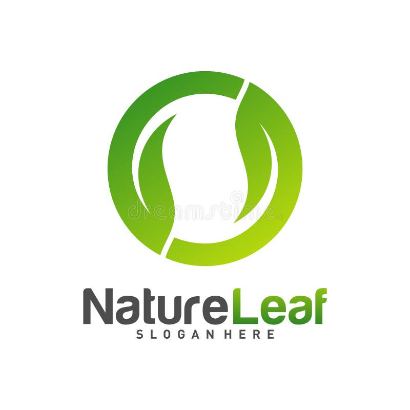 Circle Leaf Logo Design Vector Template. Nature Logo Design Concept ...