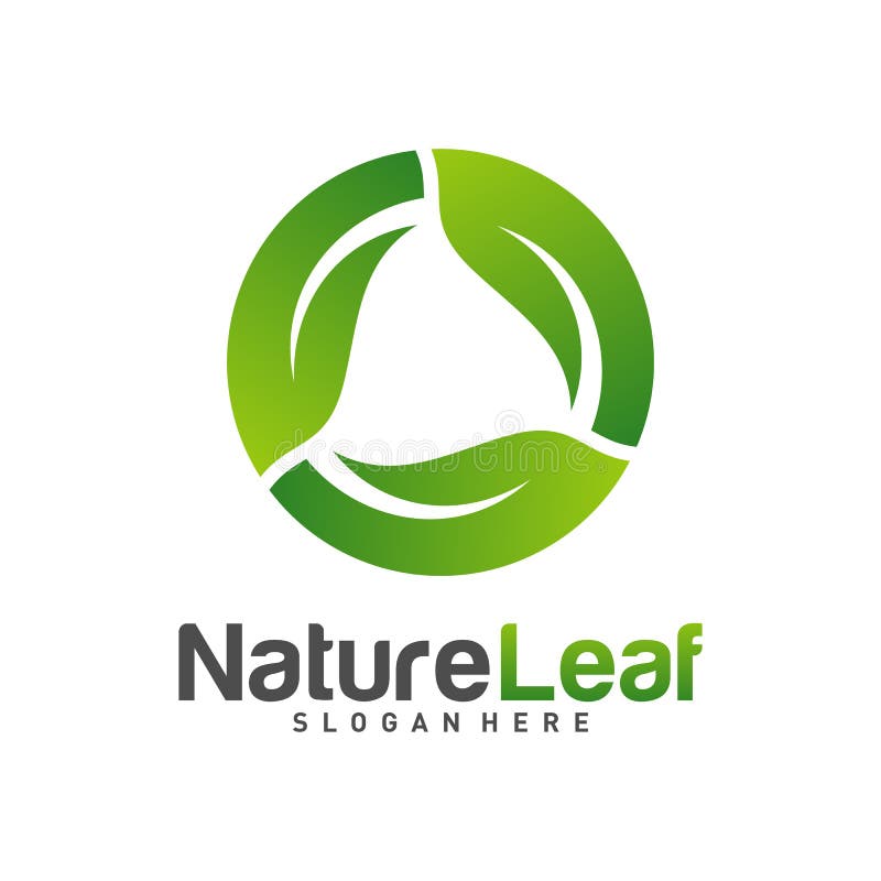 Circle Leaf Logo Design Vector Template. Nature Logo Design Concept ...