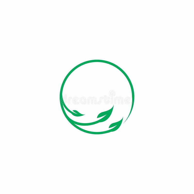 Circle Leaf Logo Vector. Leaves Icon Stock Illustration - Illustration ...