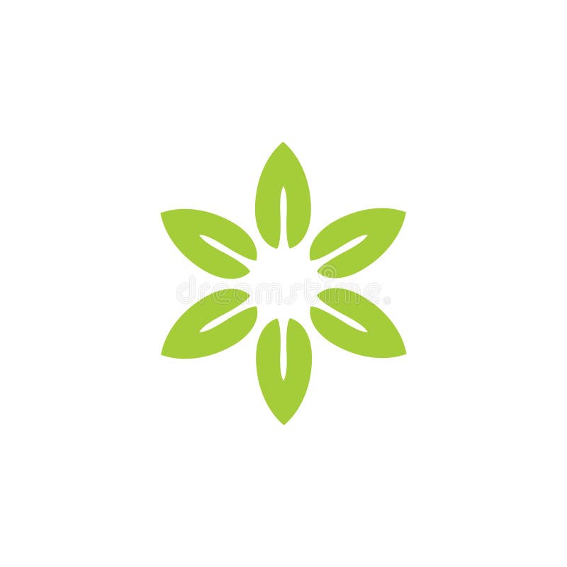 Circle Leaf Shape Symbol Logo Vector Stock Vector - Illustration of ...