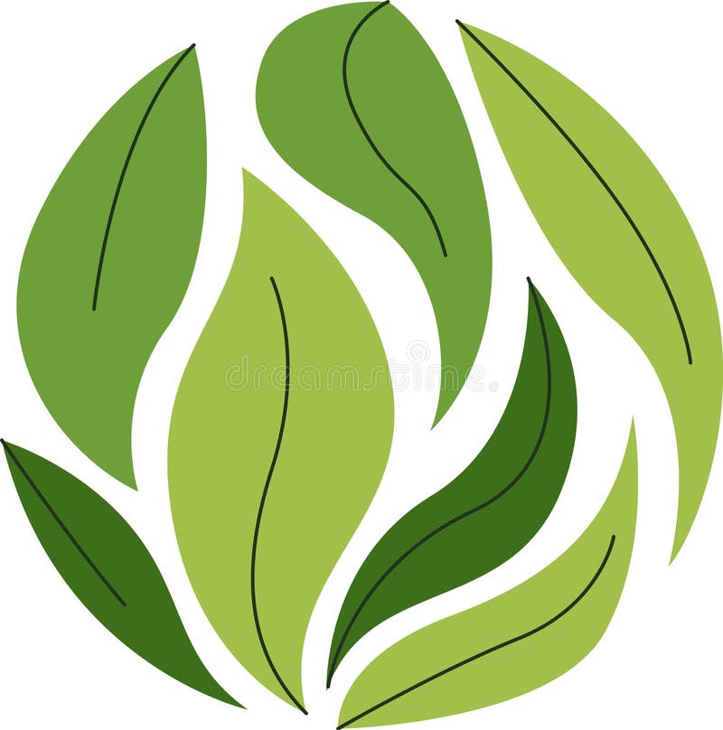 Circle Leaves Pattern stock vector. Illustration of vector - 299414108