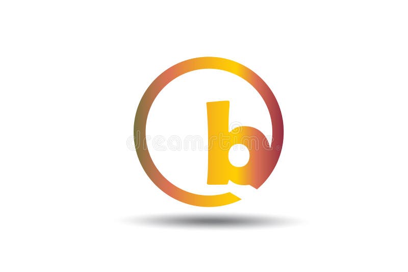 B Letter Alphabet Blue Circle Logo Vector Design Stock Illustrations ...