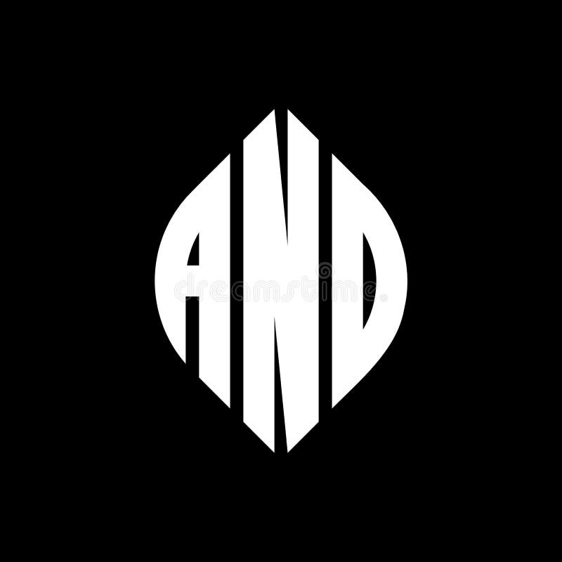 And Circle Letter Logo Design with Circle and Ellipse Shape. and ...