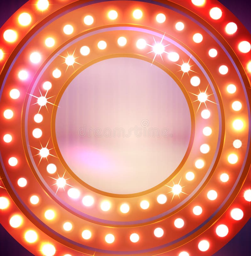 Circle Light Bulbs stock vector. Illustration of retro - 121042983