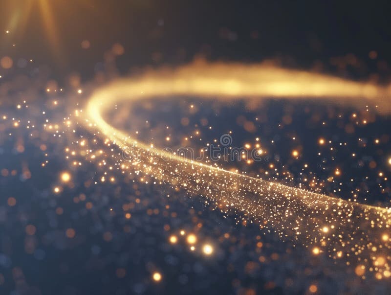 Circle of Light Made of Particles and Dust Stock Photo - Image of ...