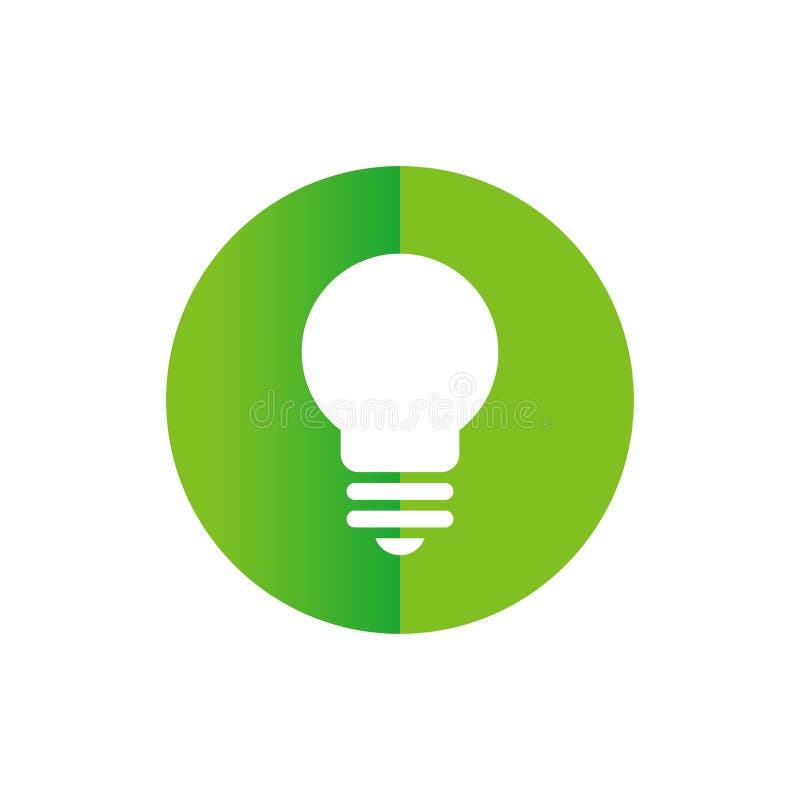 Circle with Lightbulb Icon - Logo Stock Vector - Illustration of ...