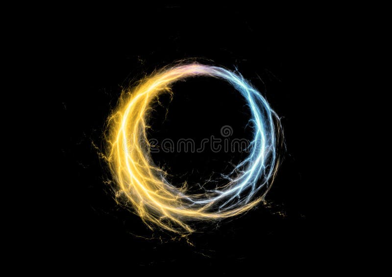 Circle lightning stock illustration. Illustration of core - 92339314