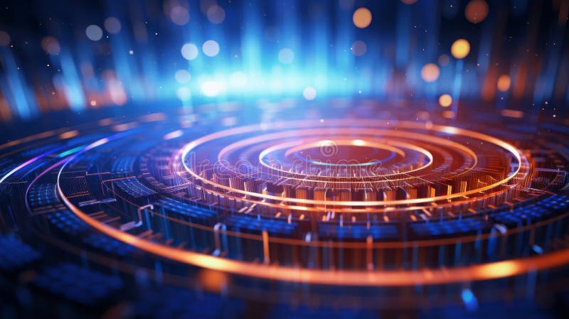 Circle of Lights Background Stock Illustration - Illustration of ...