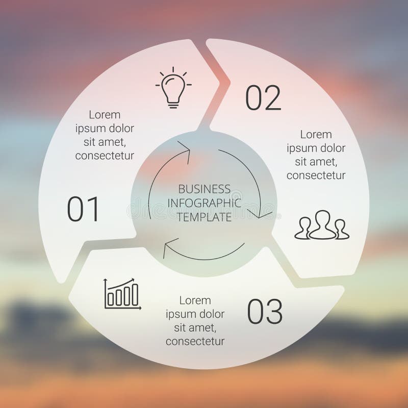 Circle Line Arrows Infographic. Template for Cycle Stock Vector ...
