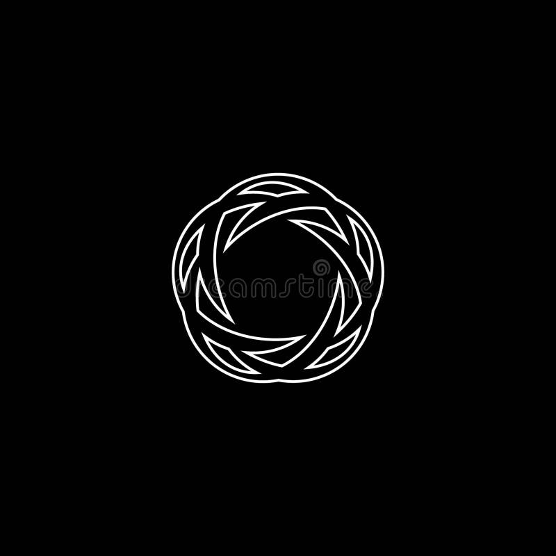 Circle Line Art Vector Logo Template Illustration Stock Vector ...