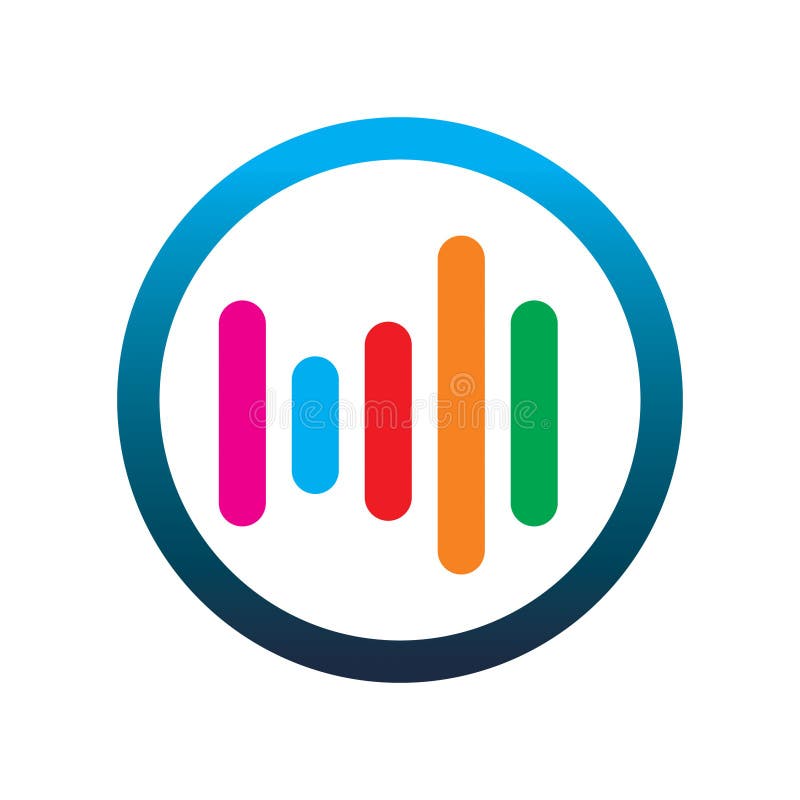 Circle Line Creative Color Chart Logo Design Stock Illustration ...